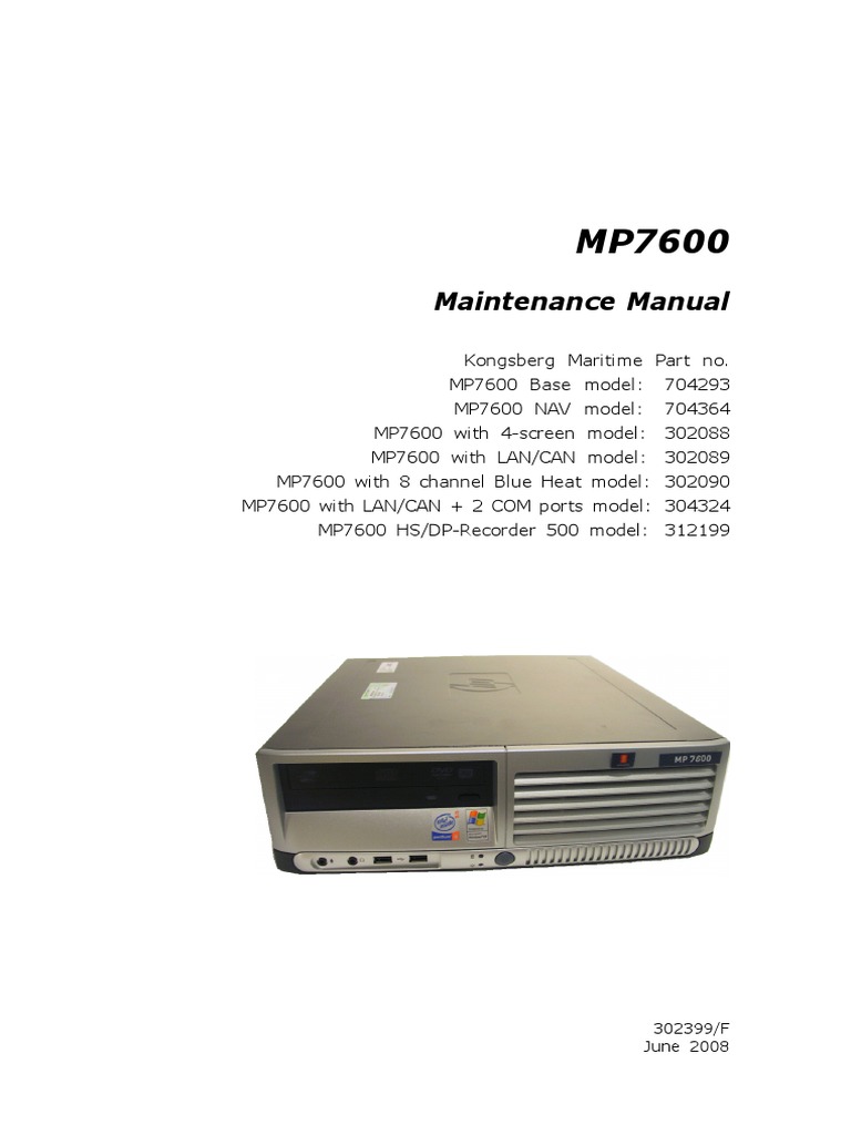 MP7600 Maintenance Manual - 302399F | PDF | Usb | Network Interface ...