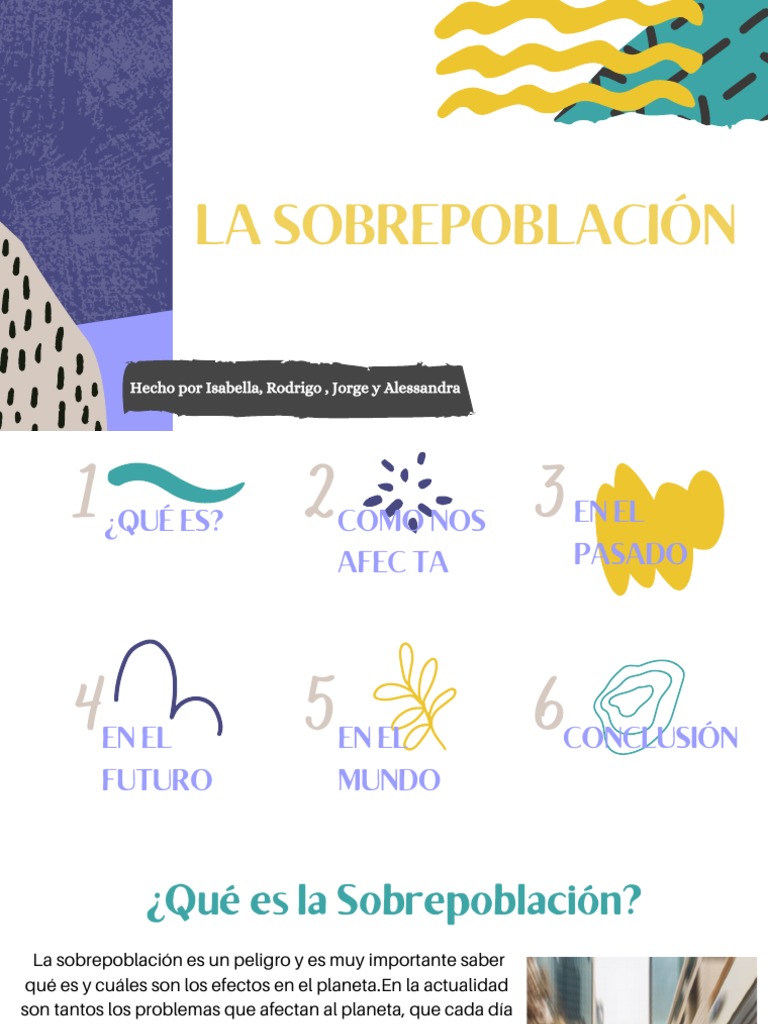 LA SOBREPOBLACIÓN | PDF | Sobrepoblación humana | Población