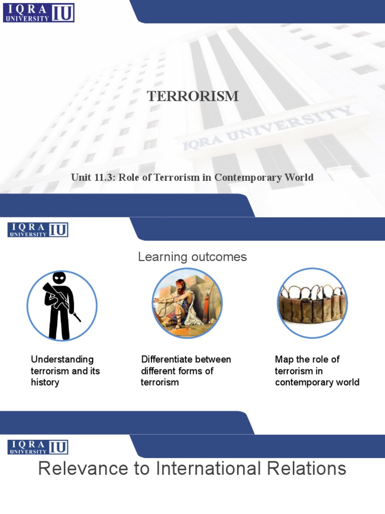 Unit 11.4 Implication of Terrorism | PDF
