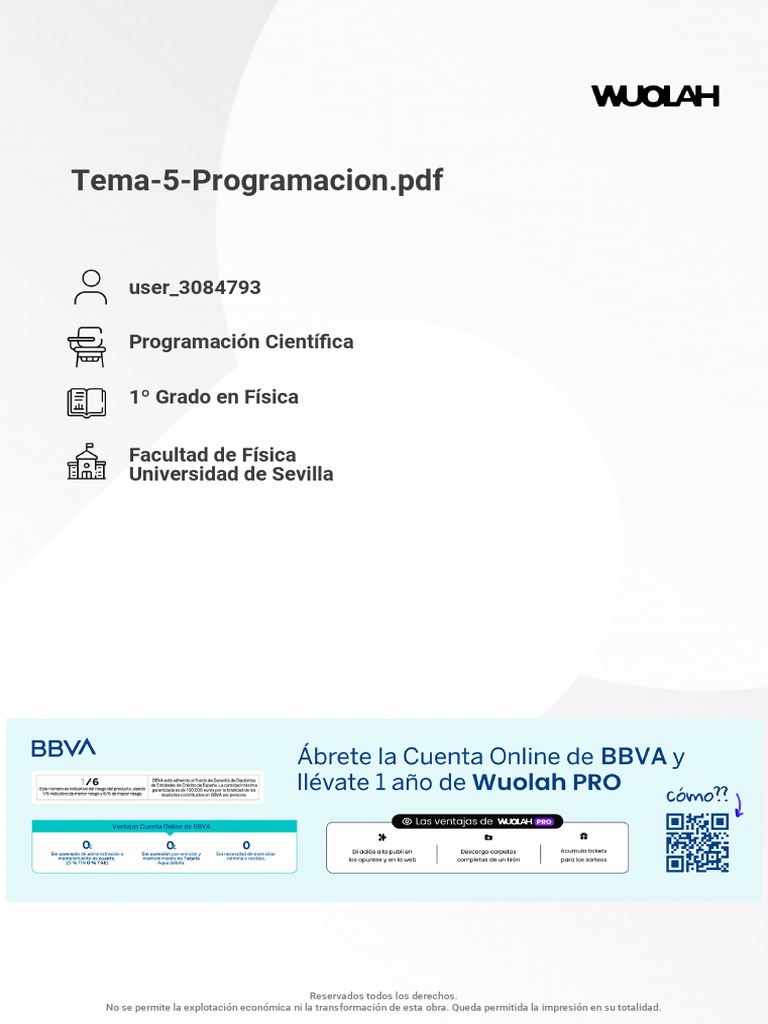 Wuolah Free Tema 5 Programacion | PDF | Archivo de computadora | Ingeniería Informática