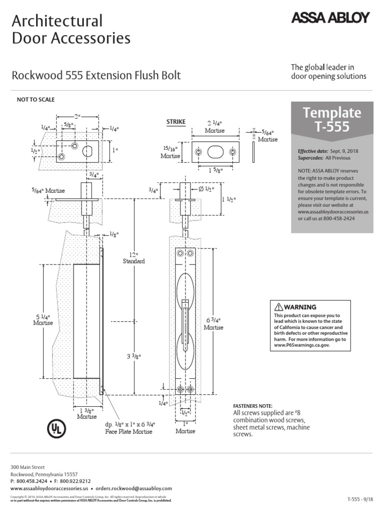555 Flushbolt | PDF