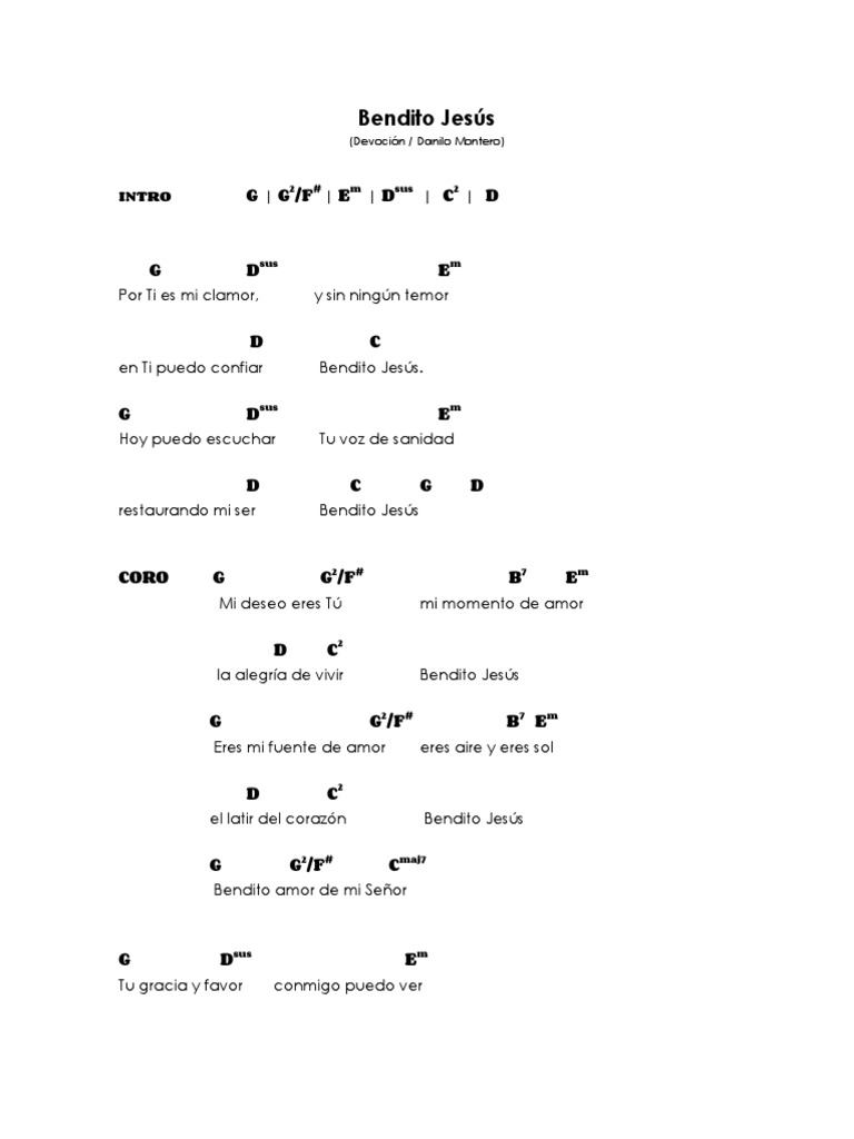 Bendito Jesús - G | PDF