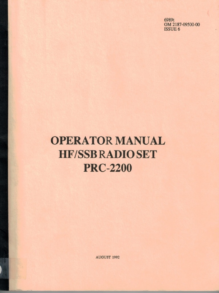 PRC-2200-Operator-Manual | PDF