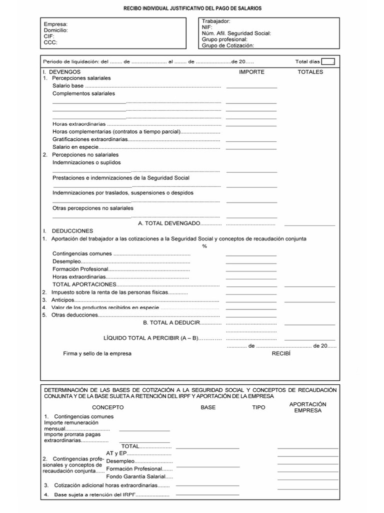 Modelo Nómina Oficial Boe | PDF