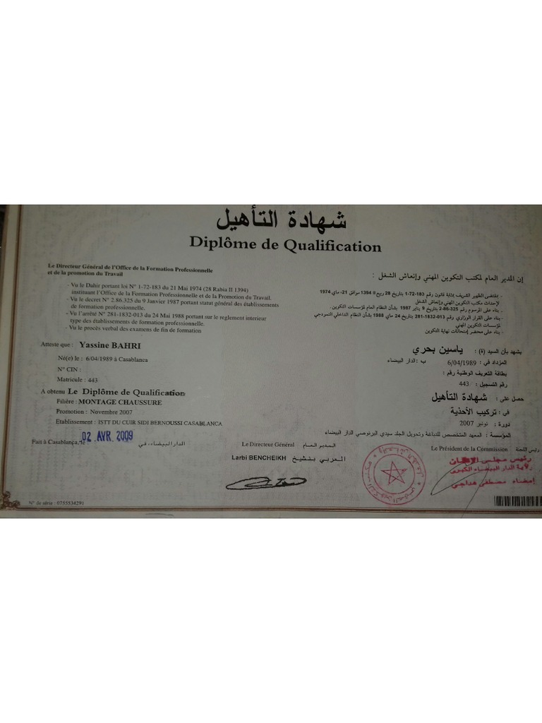 Diplôme PDF, JPG | PDF