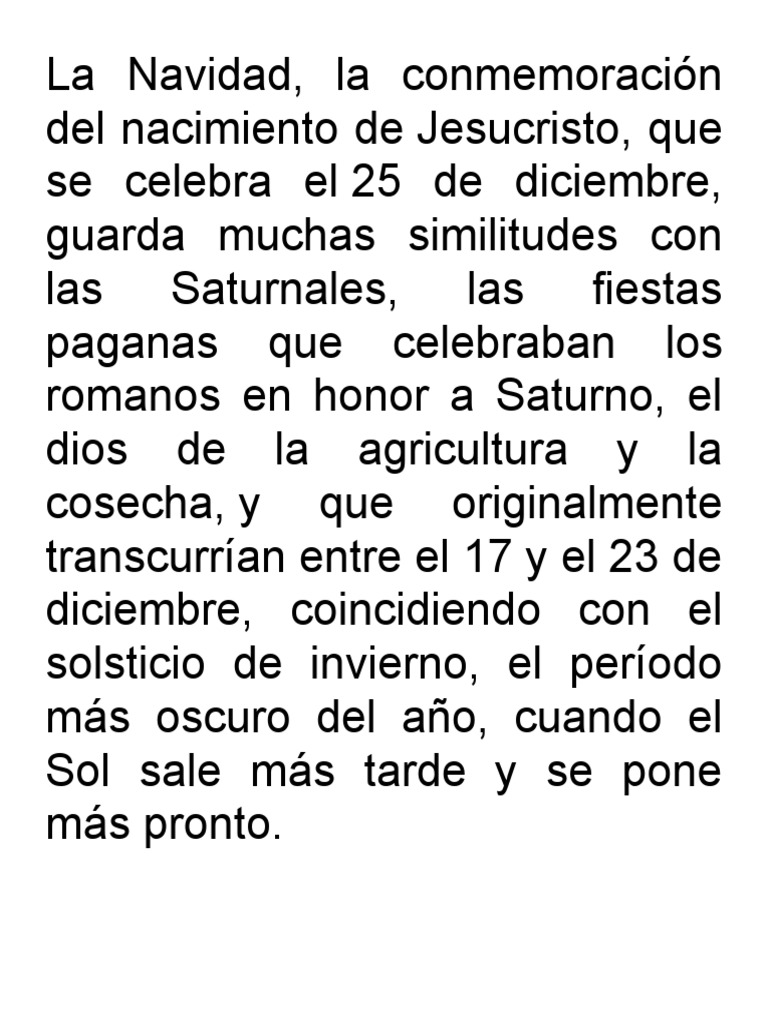 Orígenes de la Navidad y sus Tradiciones | PDF