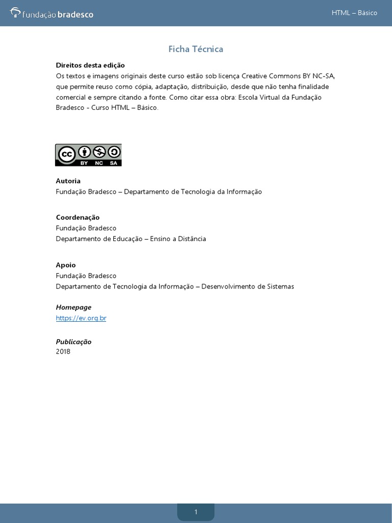 Ficha Tecnica HTML Basico | PDF