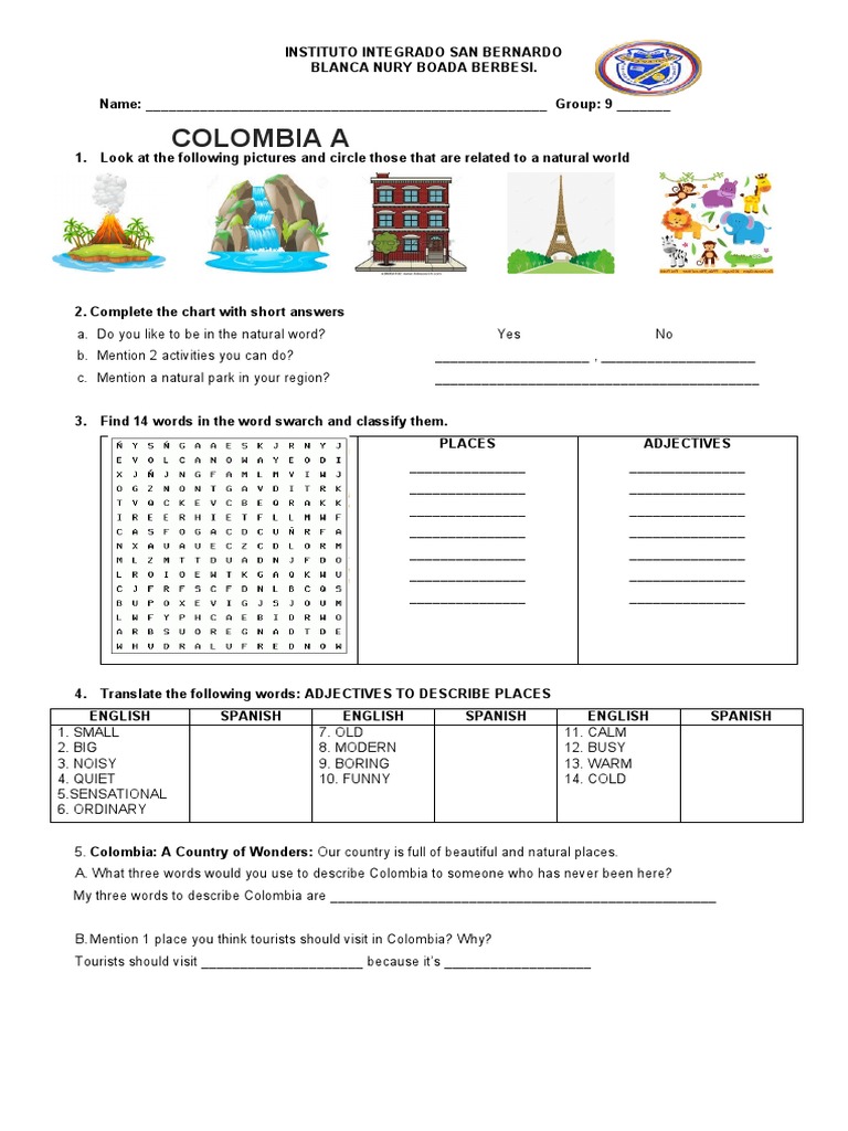 Worksheet 1. Grado 9 | PDF | Cognition | Cognitive Science