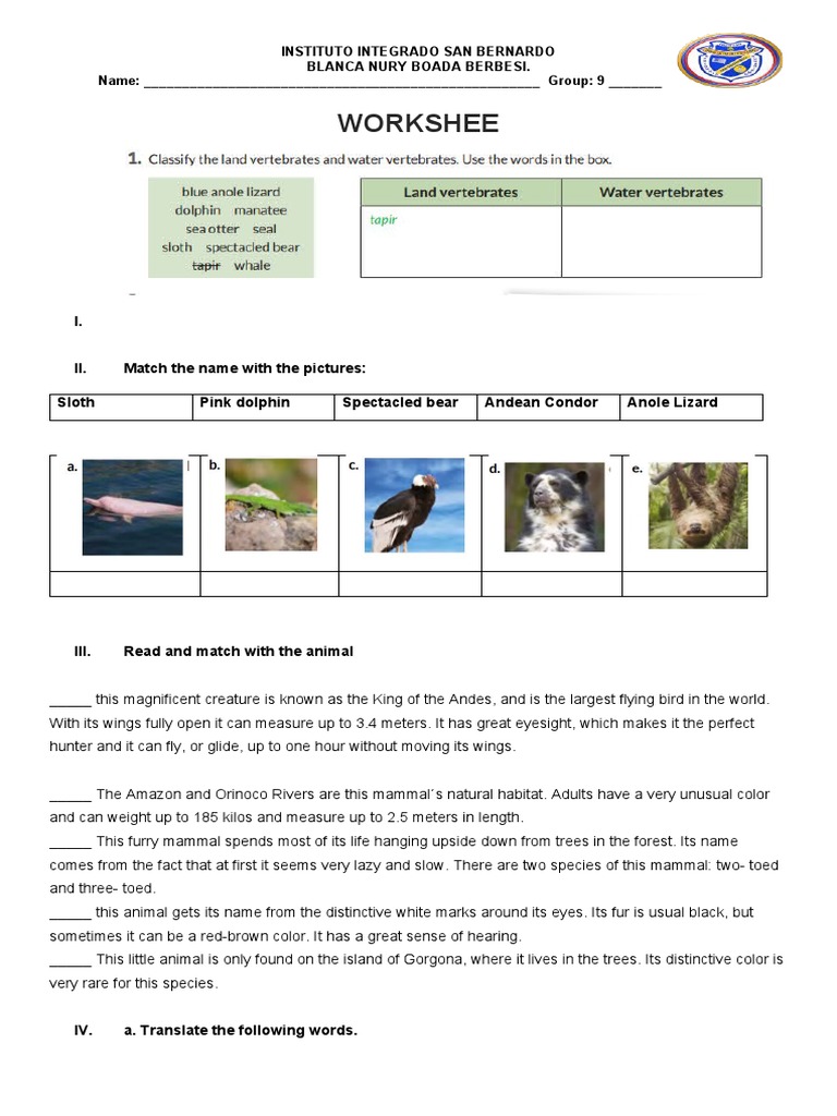 Animal Habitats and Endangerment Activities | PDF | Home & Garden