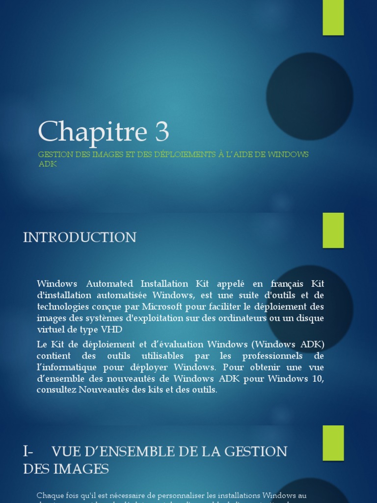 Chap_3 - Gestion des images et des déploiements à l’aide de Windows ADK | PDF | Microsoft ...