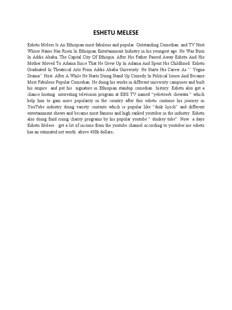 Eshetu Melese | PDF