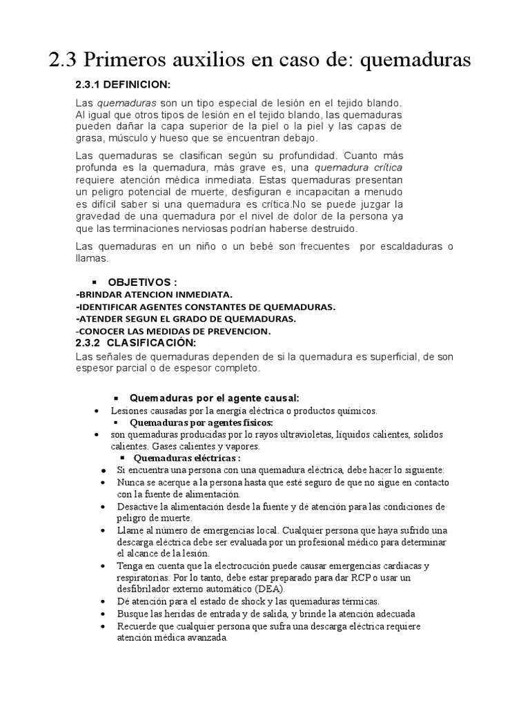 ATENCIÓN DE PRIMEROS AUXILIOS EN QUEMADURAS (1) Grupo 3 M | PDF | Quemar | Primeros auxilios