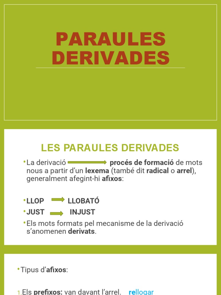 DERIVADES | PDF