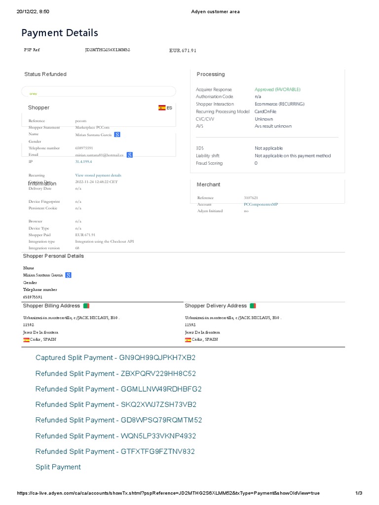 Adyen Customer Area | Download Free PDF | Information Technology ...