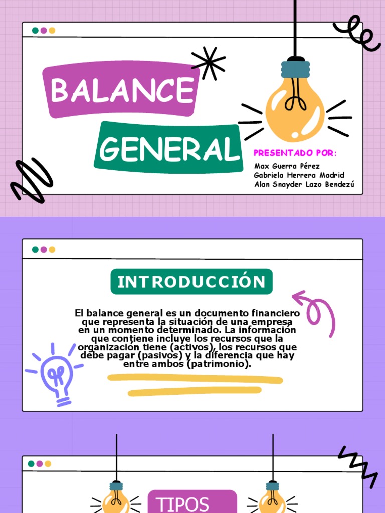 Exposicion Balance General | PDF | Hoja de balance | Dinero