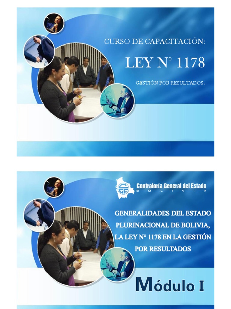 DIAPOSITIVAS Ley #1178 Modulo 1 | PDF