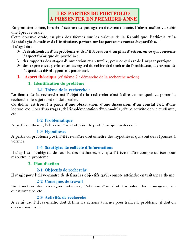 Portfolio 1ere Année | PDF