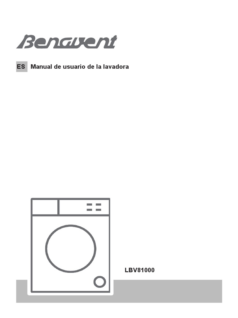 Manual-Usuario Benavent-Lavadora LBV81000 ESP | PDF