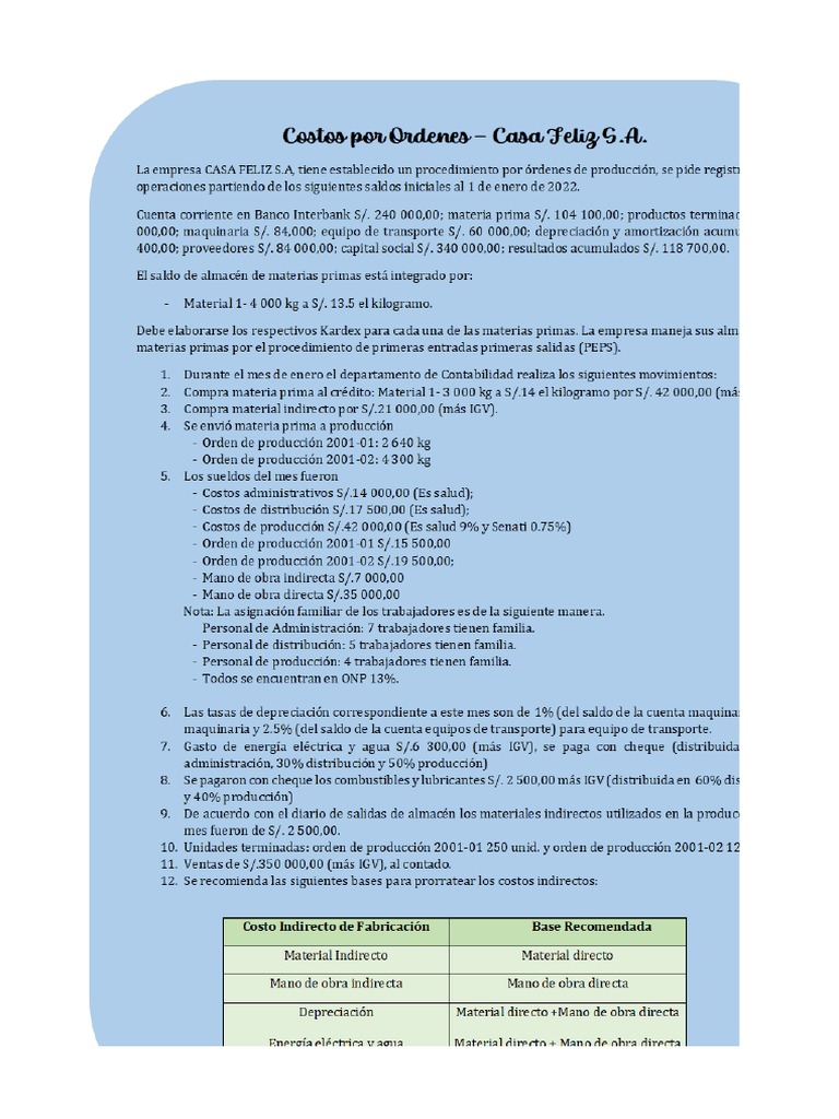 PA3 Contabilidad de Costos | PDF | Industrias de servicio | Contabilidad financiera