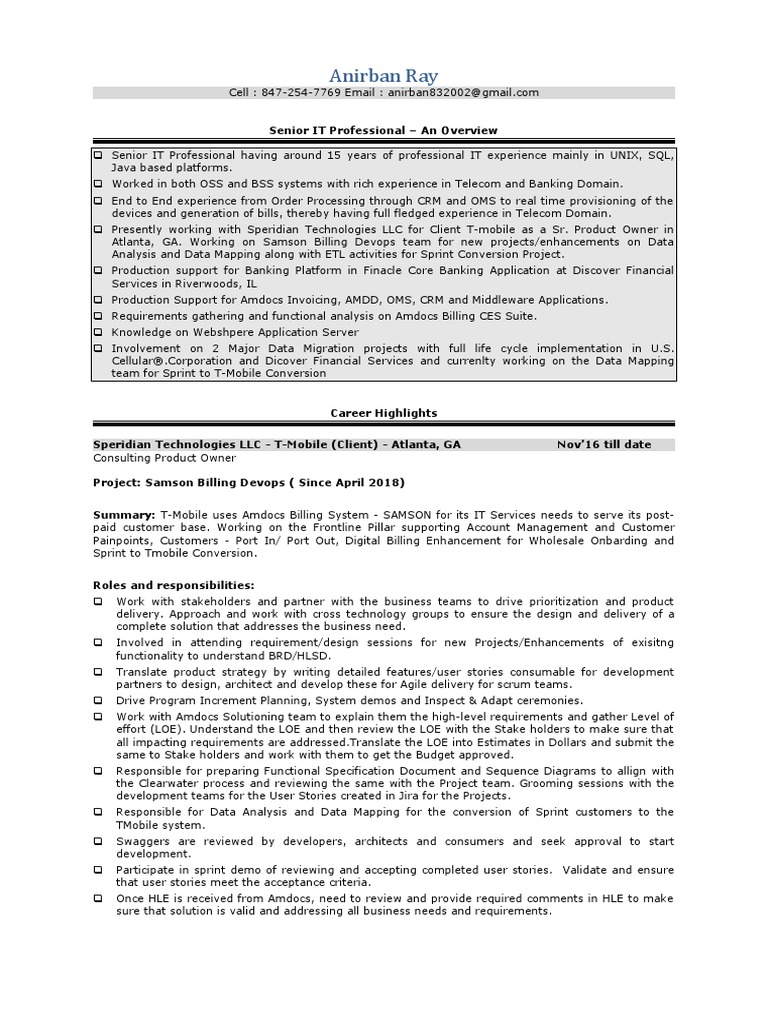 Anirban Resume | PDF | Banks | Scrum (Software Development)