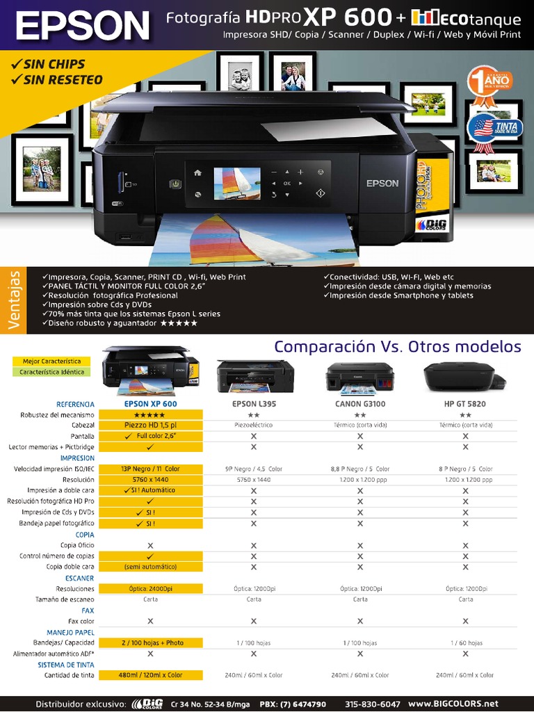 Epson XP 600 | PDF