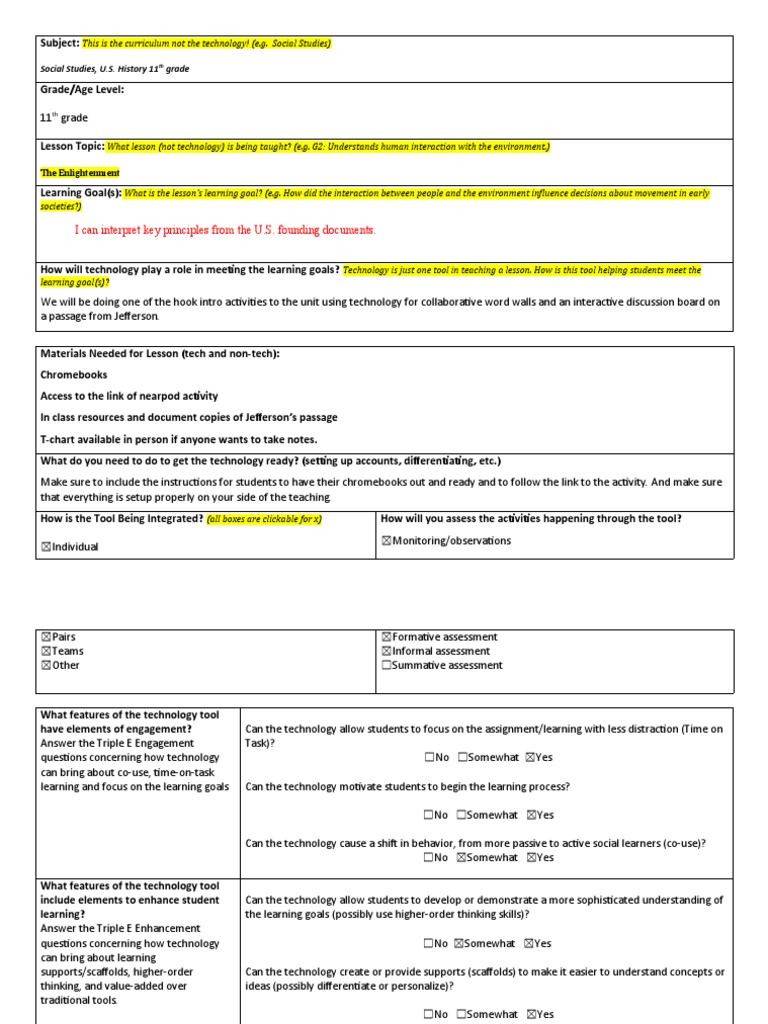 Enlightenment Lesson with Nearpod Tools | PDF | Learning | Educational ...