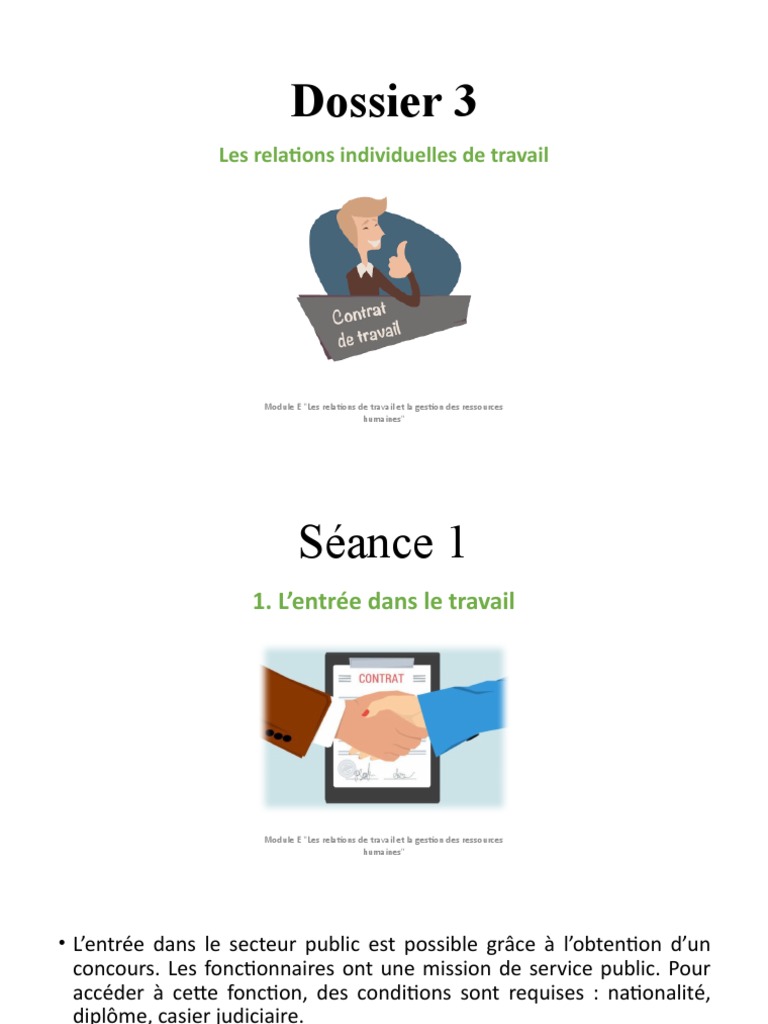 Trace Écrite Dossier 3 - Jusqu' Au 2.1 | PDF | Salaires | Travail