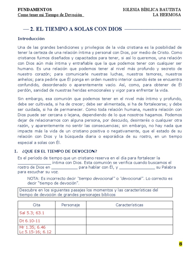 Como Tener Mi Tiempo de Devocion | PDF | eucaristía | Pecado