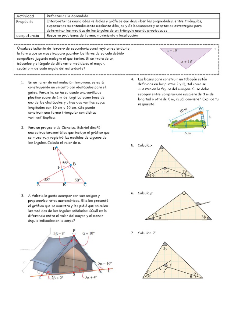 Actividad 2 Triangulos Propiedades | PDF