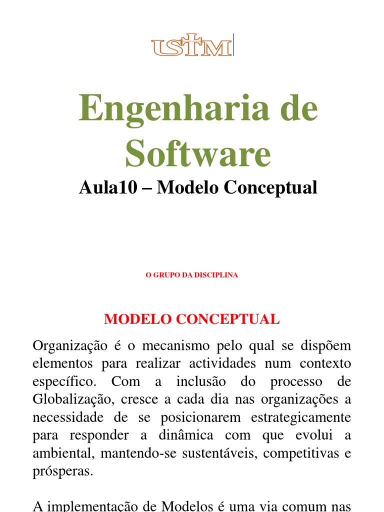 Modelo Conceitual em Engenharia de Software | PDF