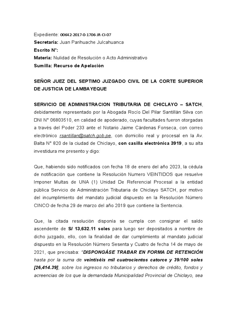 Declare Improcedente Multas Impuestas (MODELO) | PDF | Multa (pena ...
