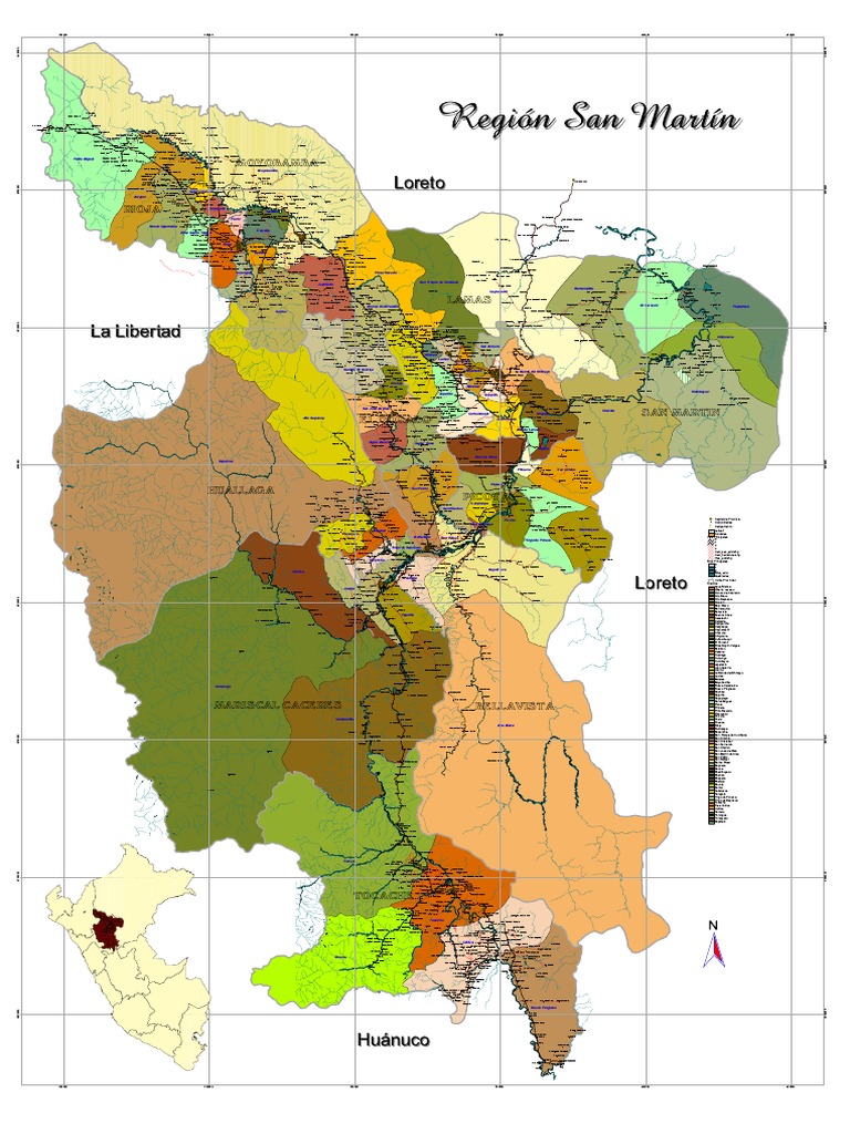Mapa San Martín | PDF | América del Sur | Perú