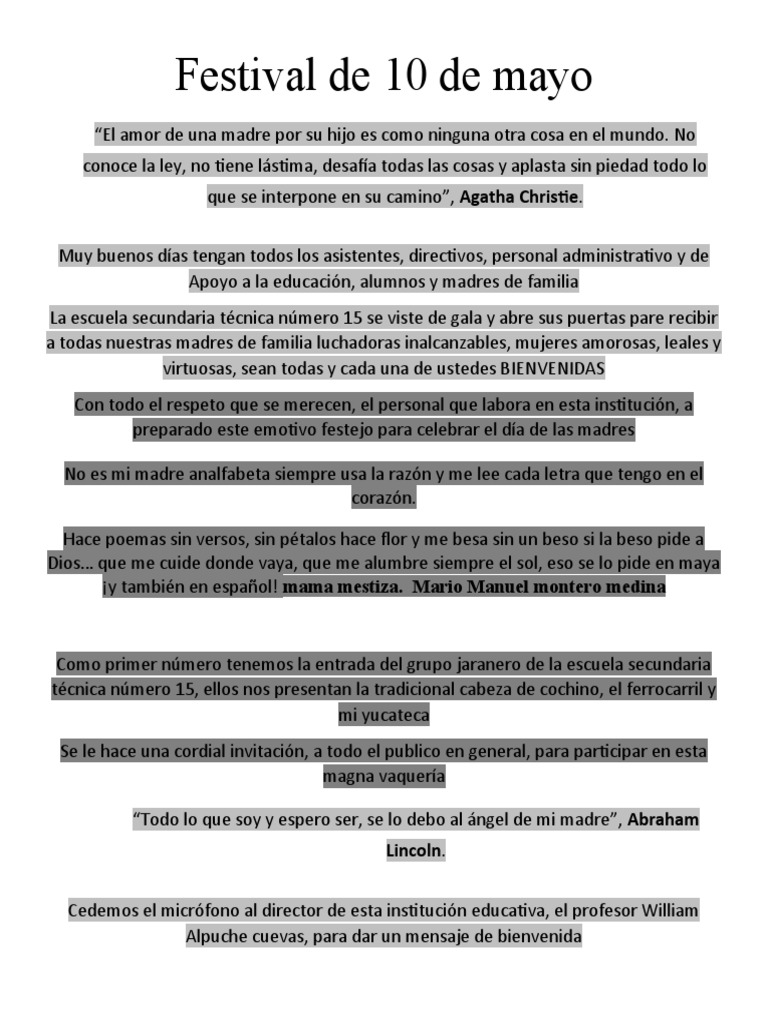 Festival de 10 de Mayo | PDF