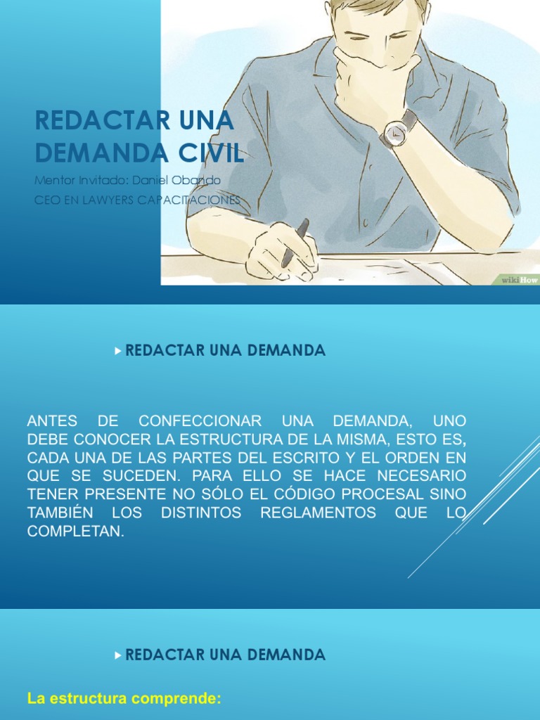 PDF Tema 4 Redactar Una Demanda Civil | PDF | Demanda judicial | Verbo