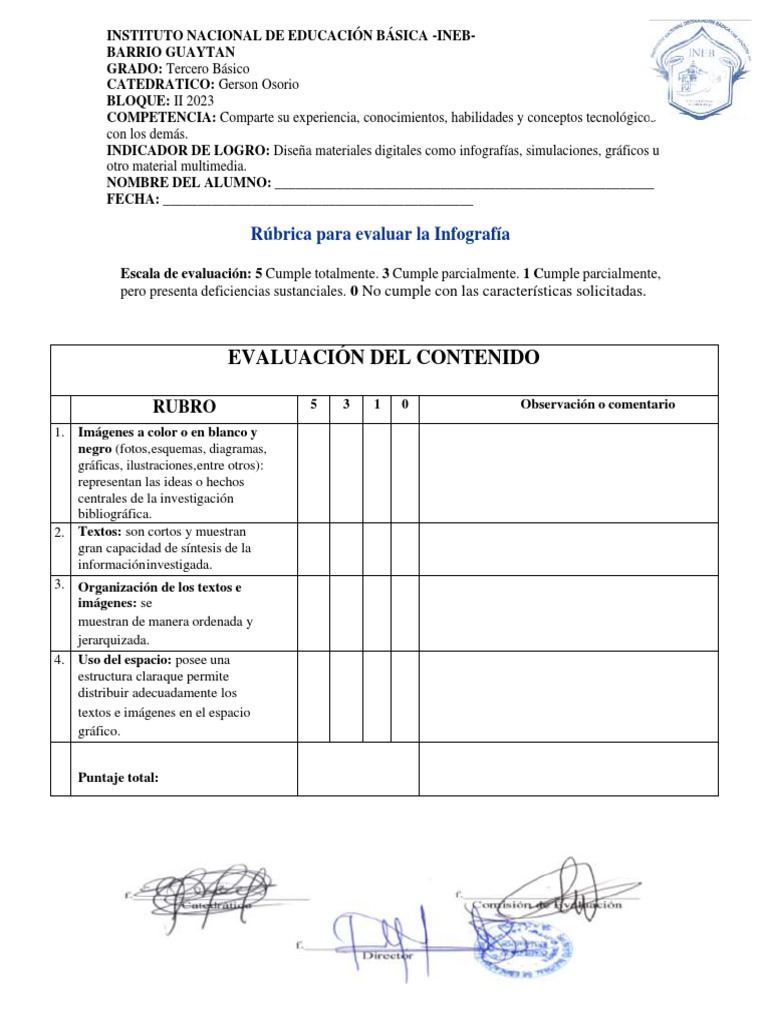 Rubricas de Tercero Imprimir | PDF | Evaluación | Multimedia