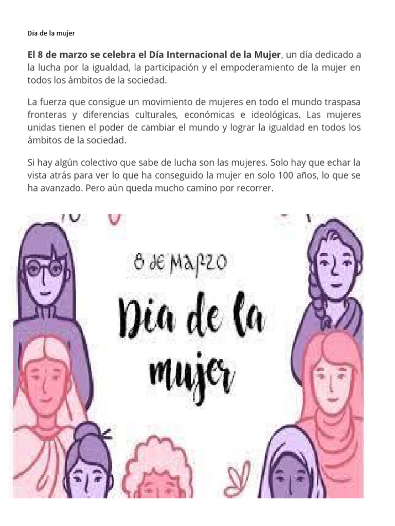 Día De La Mujer Pdf