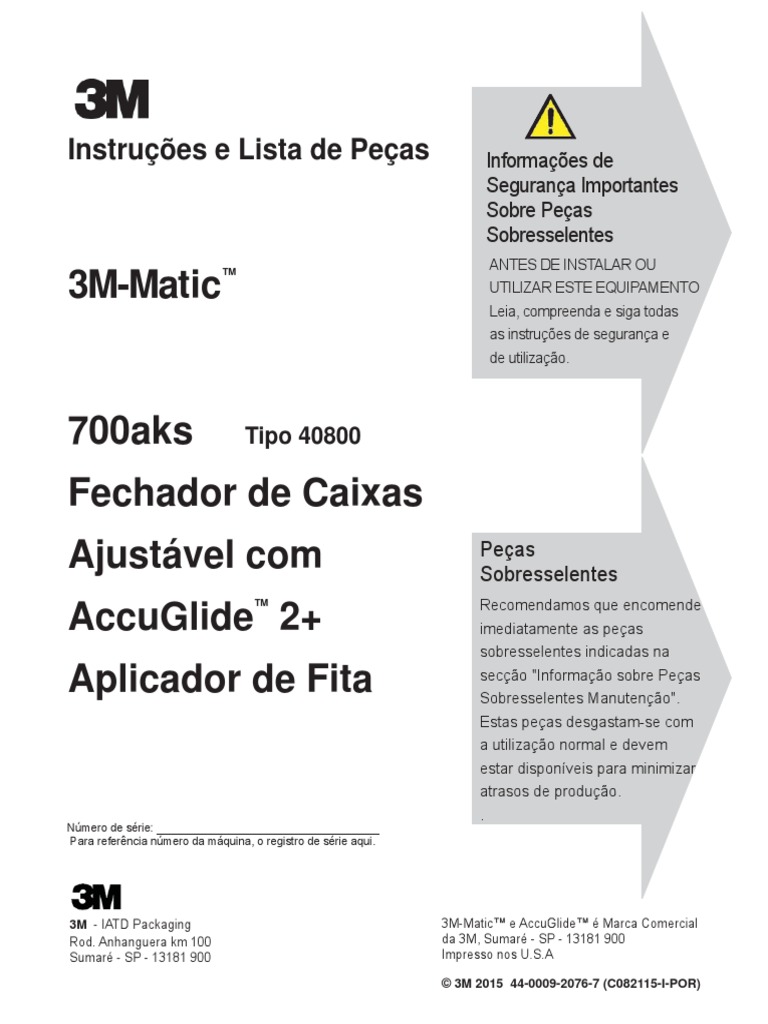 700aks Tipo 40800 Manual 3M-44-0009-2076-7-ISO12100 | PDF