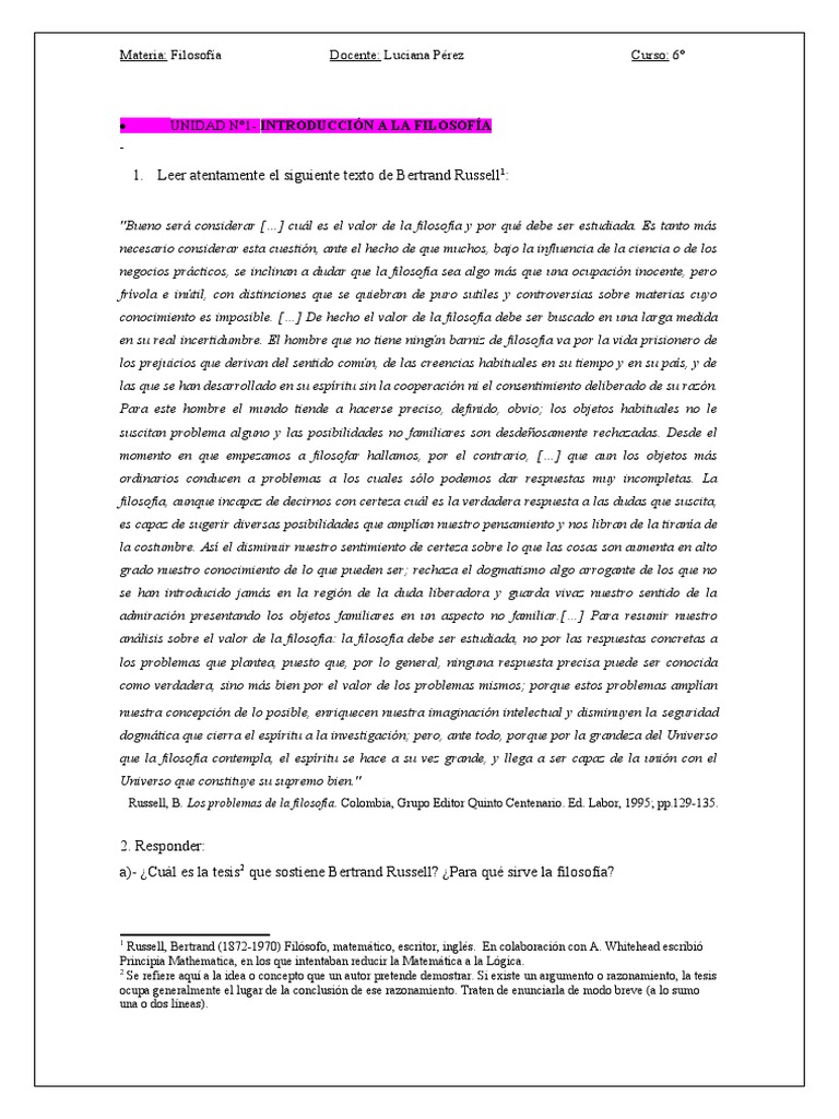 La_filosofia_Bertrand_Russell | PDF | Bertrand Russell | Conocimiento