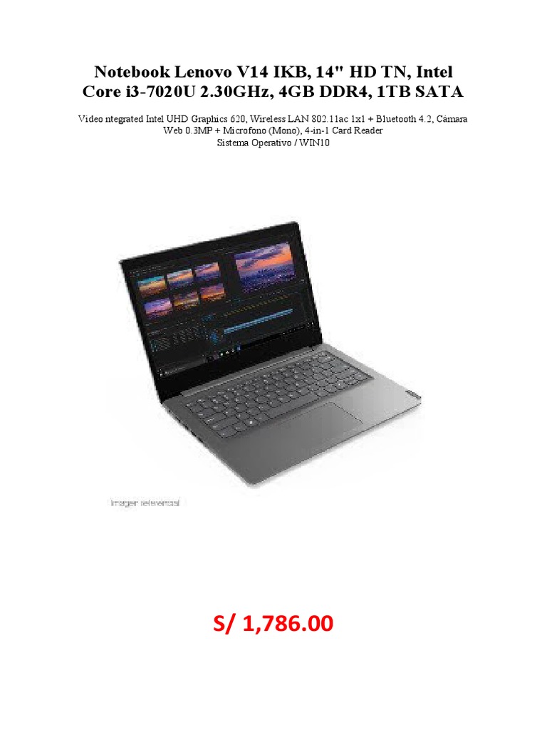 Notebook Lenovo V14 IKB - Core I3 | PDF