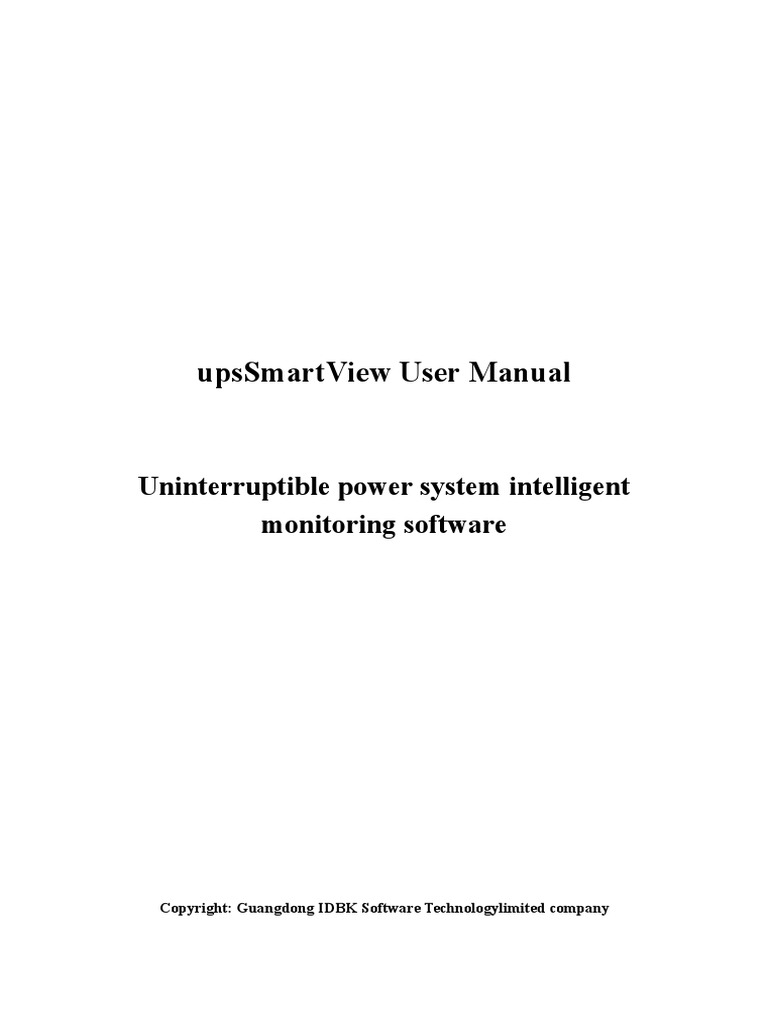 upsSmartView User Manual | PDF | Email Address | Port (Computer Networking)