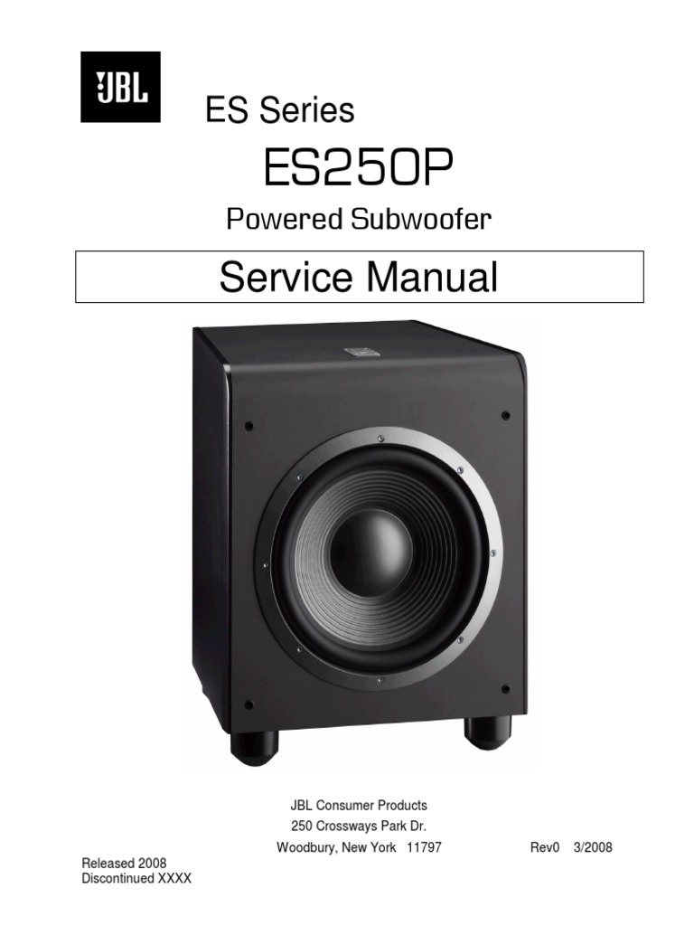 JBL ES250P Service ID9827 | PDF | Loudspeaker | Amplifier