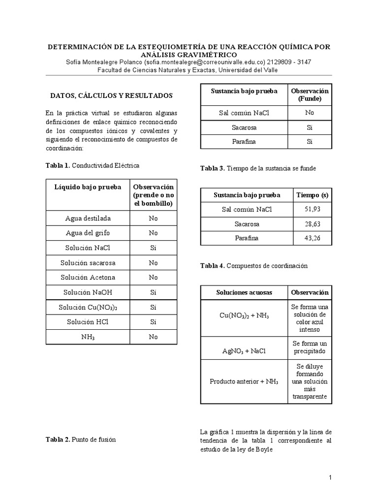 informe 3 enlace químico | PDF | Gases | Naturaleza informe 3 enlace químico | PDF | Gases | Naturaleza