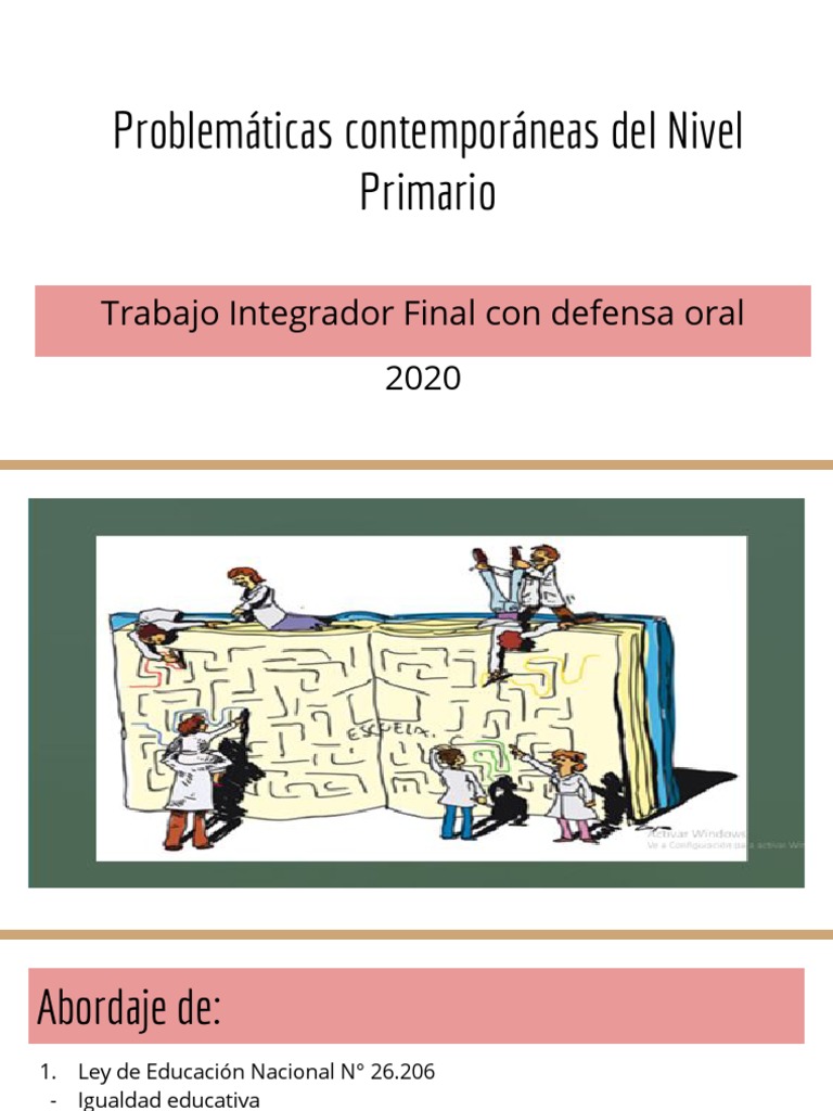 Trabajo Final Integrador-PCNP2020 | PDF | Educación primaria