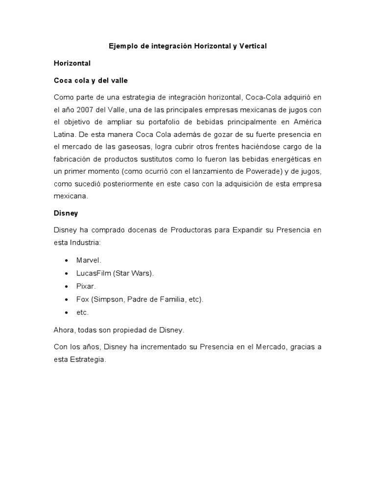 Ejemplo de integración Horizontal y Vertical | PDF