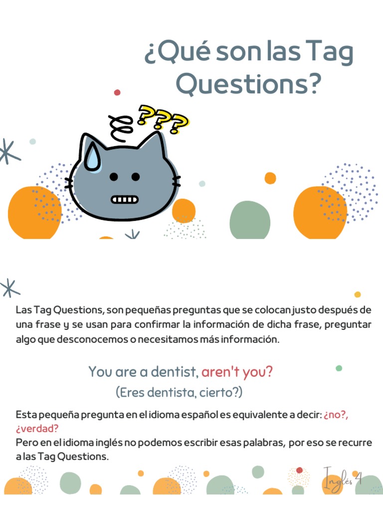 Tag Questions | PDF | Oración (Lingüística) | Comunicación humana