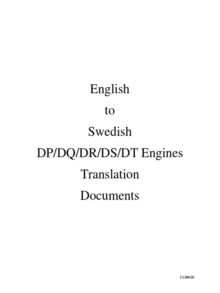 Technical-Catalog-Translation-Document DP DQ DR Ds DT Swedish c136410 | PDF | Diesel Engine ...
