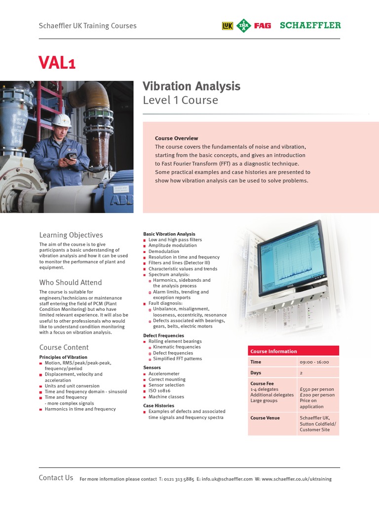 TDS VAL1 Vibration Analysis Level 1 Training Datasheet 2015 | PDF ...