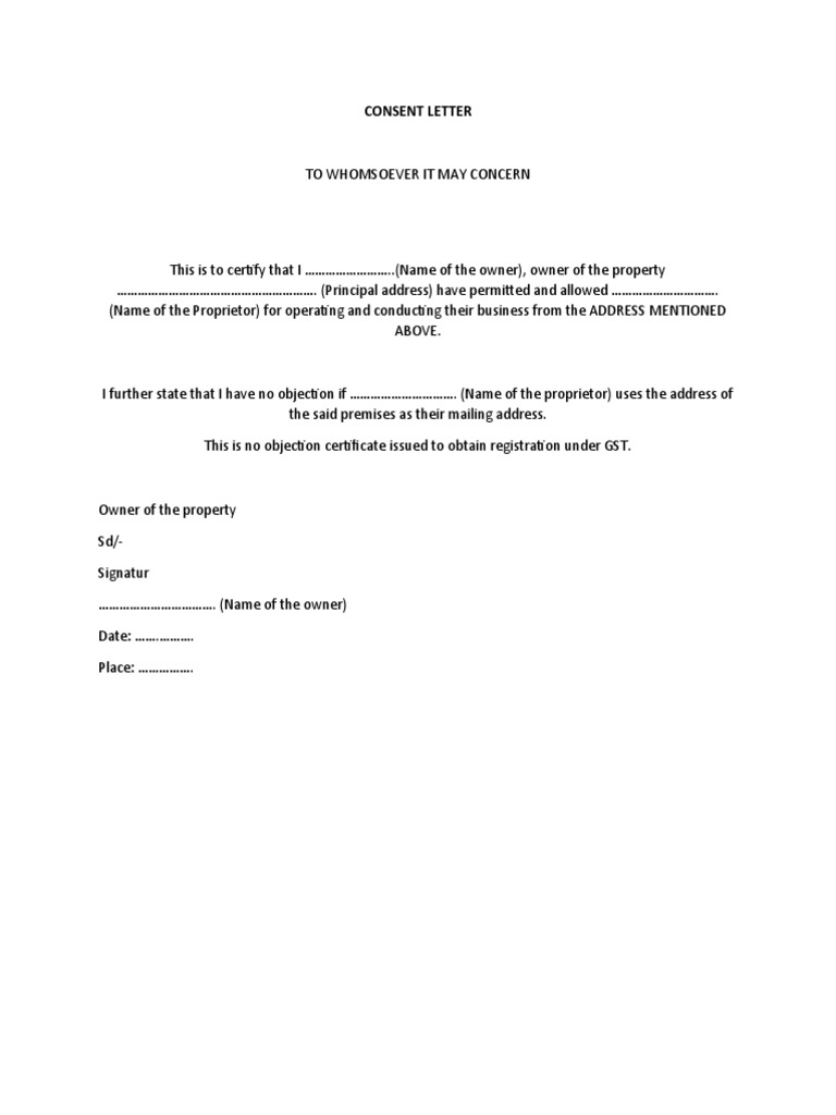 Consent Letter | PDF