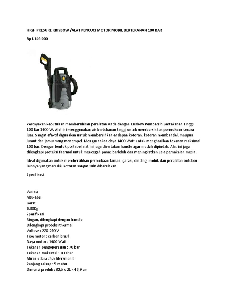 Alat Semprot Air | PDF