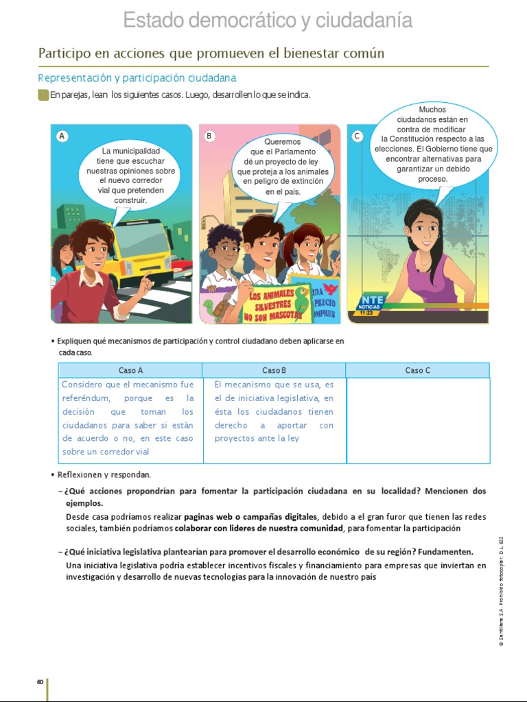 Páginas de DPCC 4° LIBRO Actvs. SANTILLANA-Copiar | PDF | Participación ...